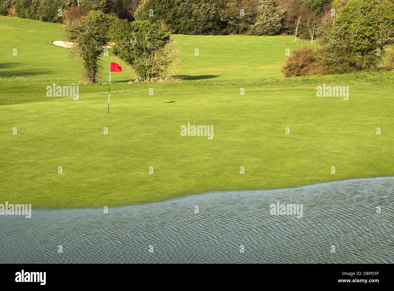 A long period of rain brings a waterlogged golf course on the south ...