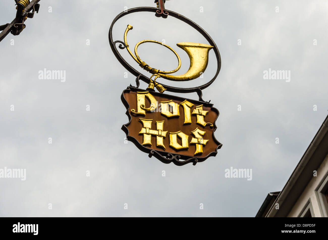 Metal post office sign hi-res stock photography and images - Alamy