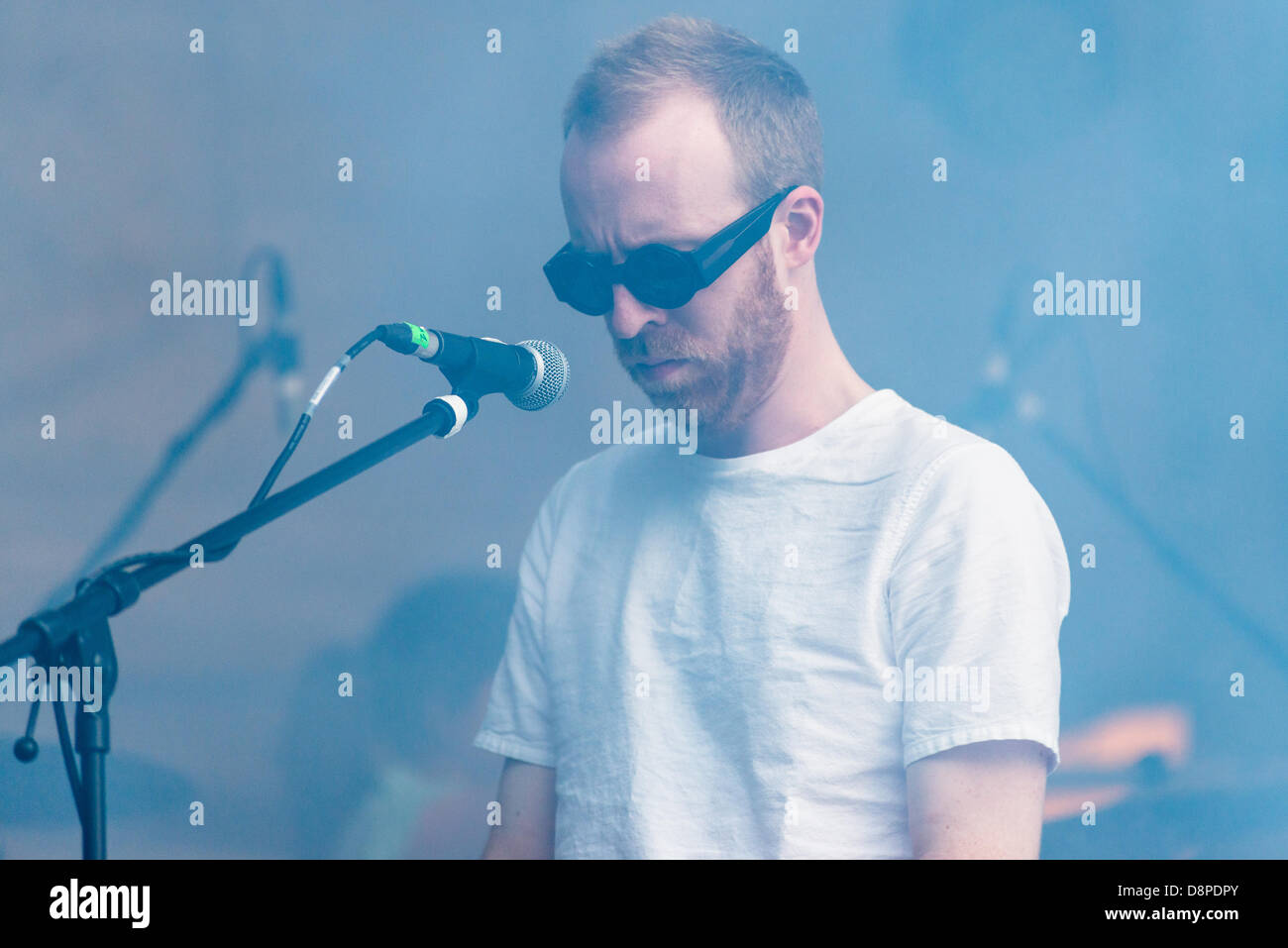 Moscow, Russia. 1st June 2013.Al Doyle (Hot Chip) playing on Moscow ...
