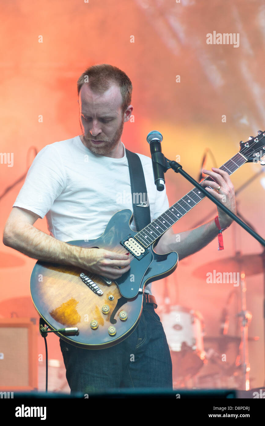 Moscow, Russia. 1st June 2013.Al Doyle (Hot Chip) playing on Moscow ...