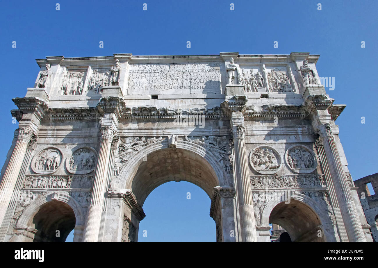 Arch of Emperor Constantine in Rome, near Colosseum Stock Photo - Alamy