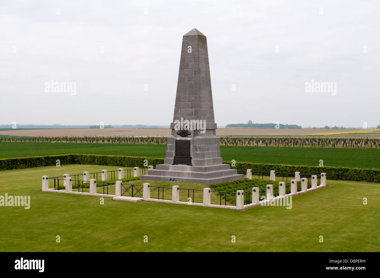 A photograph of the 1st Australian Division Memorial in Pozières France ...