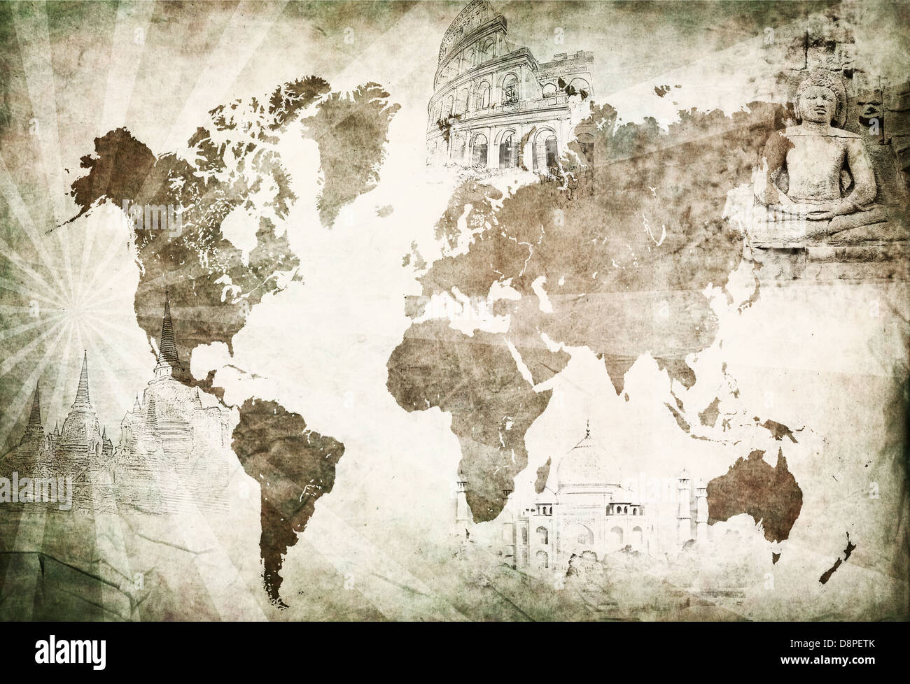 ancient world travel map Stock Photo - Alamy