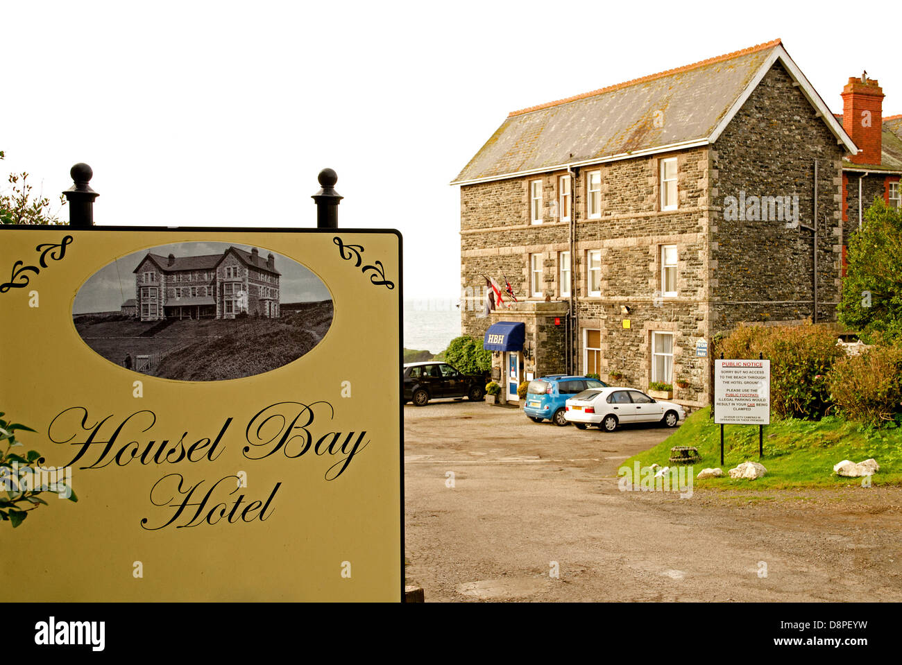 The Housel Bay Hotel on the Lizard peninsular in Cornwall, UK Stock ...