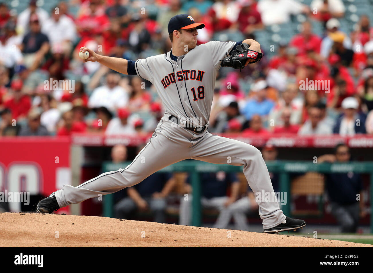 Anaheim, California, USA. 2nd June 2013. Houston Astros starting ...