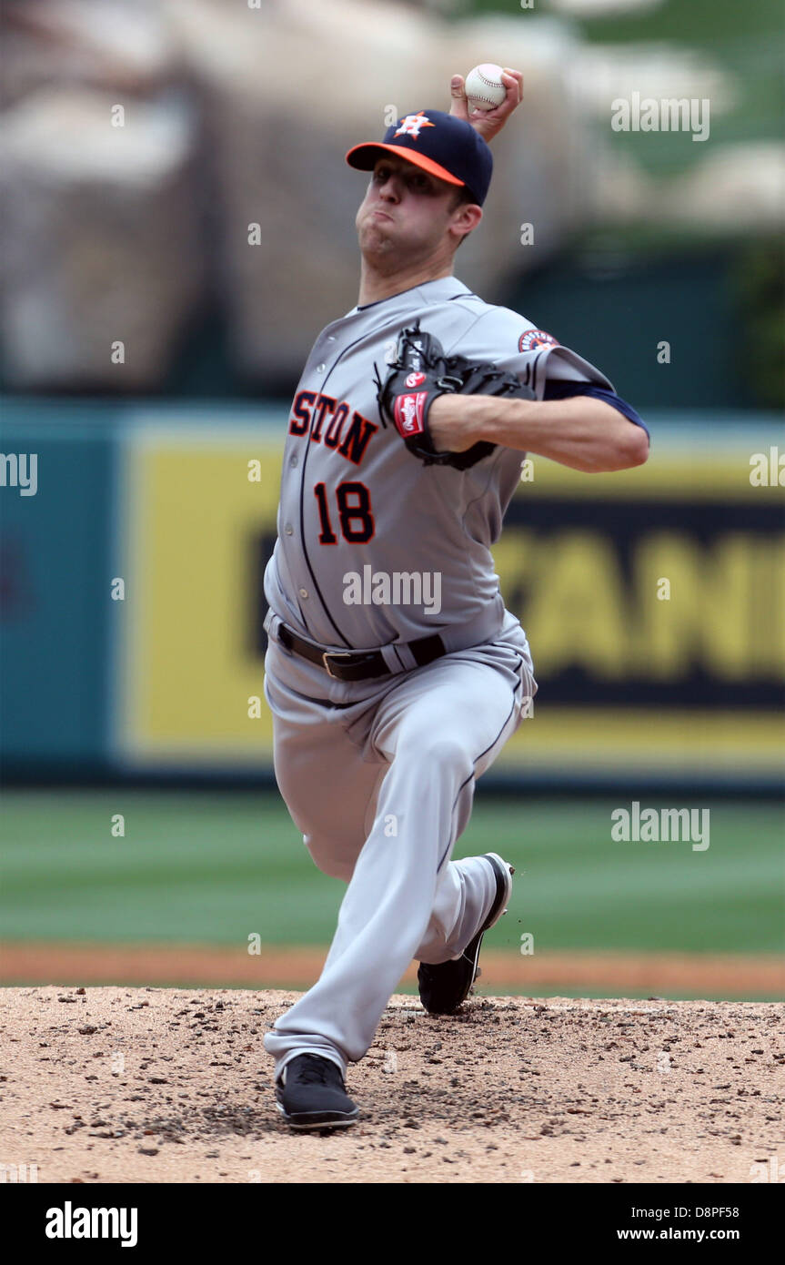 Anaheim, California, USA. 2nd June 2013. Houston Astros starting ...