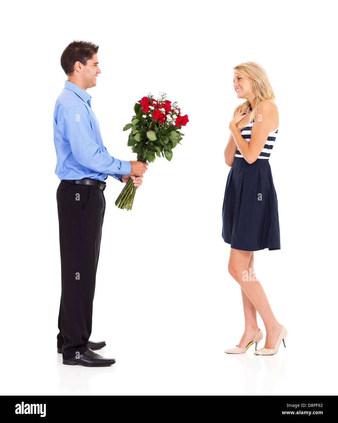 Man giving rose girlfriend on hi-res stock photography and images - Alamy