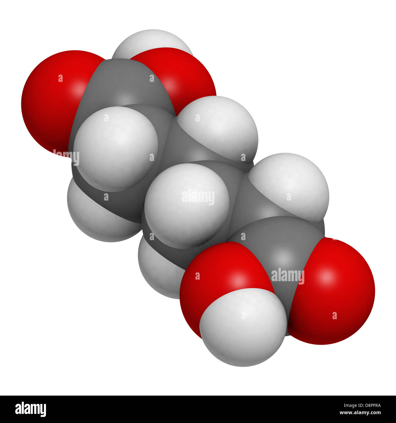 Adipic acid, nylon (polyamide) building block. Atoms are represented as ...