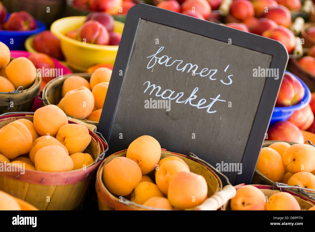 Fresh produce on sale at the local farmers market Stock Photo - Alamy