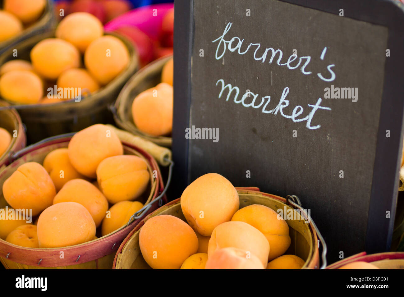 Fresh produce on sale at the local farmers market Stock Photo - Alamy