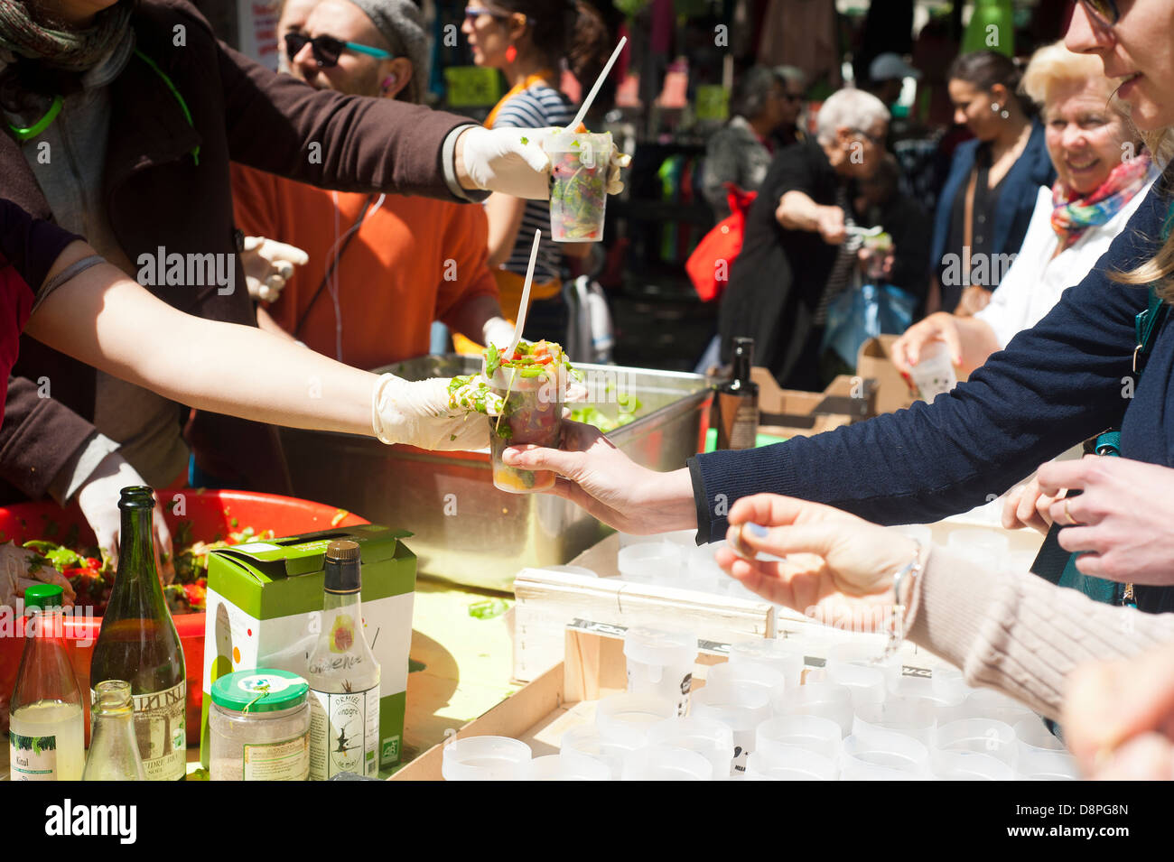 Paris, France - Promoting awareness of food waste that occurs on the ...