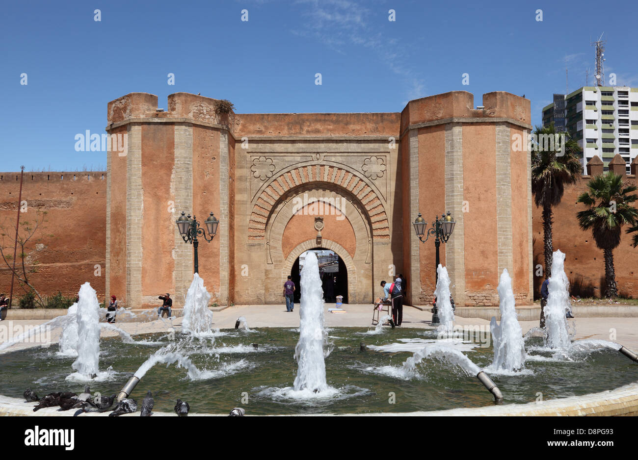 Fountain at Bab el Had square in Rabat, Morocco Stock Photo - Alamy