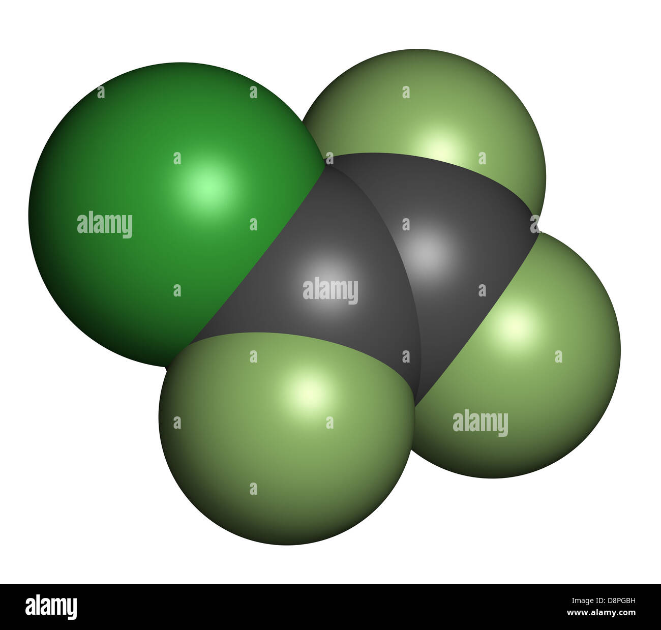 Chlorotrifluoroethylene (CTFE) refrigerant molecule and ...