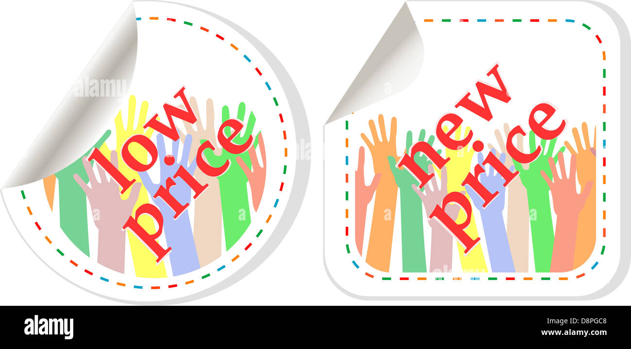 New best price signs label set tag Stock Photo - Alamy