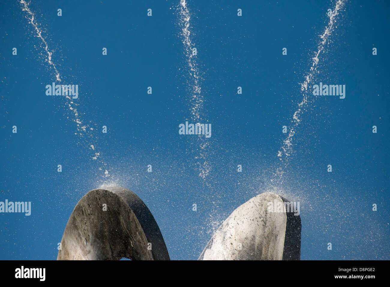Fountain and falling water.Sprayng water Stock Photo - Alamy