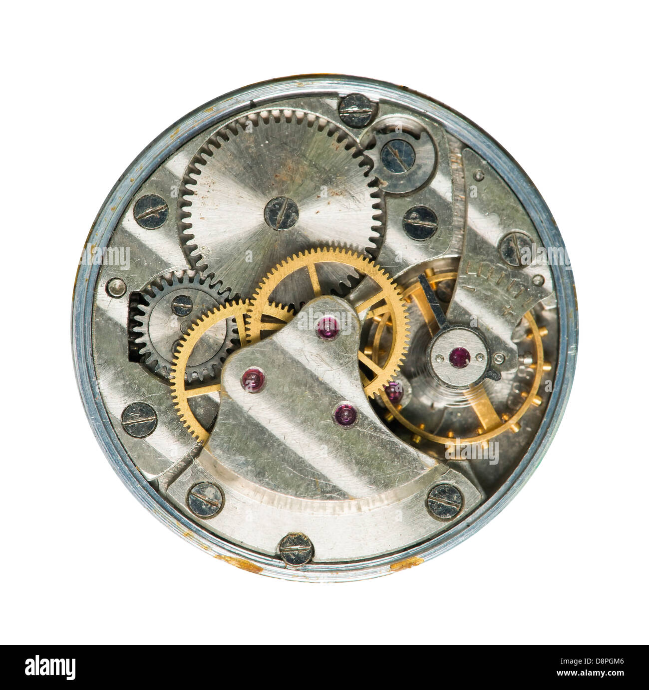 Mechanical clockwork close up Stock Photo - Alamy