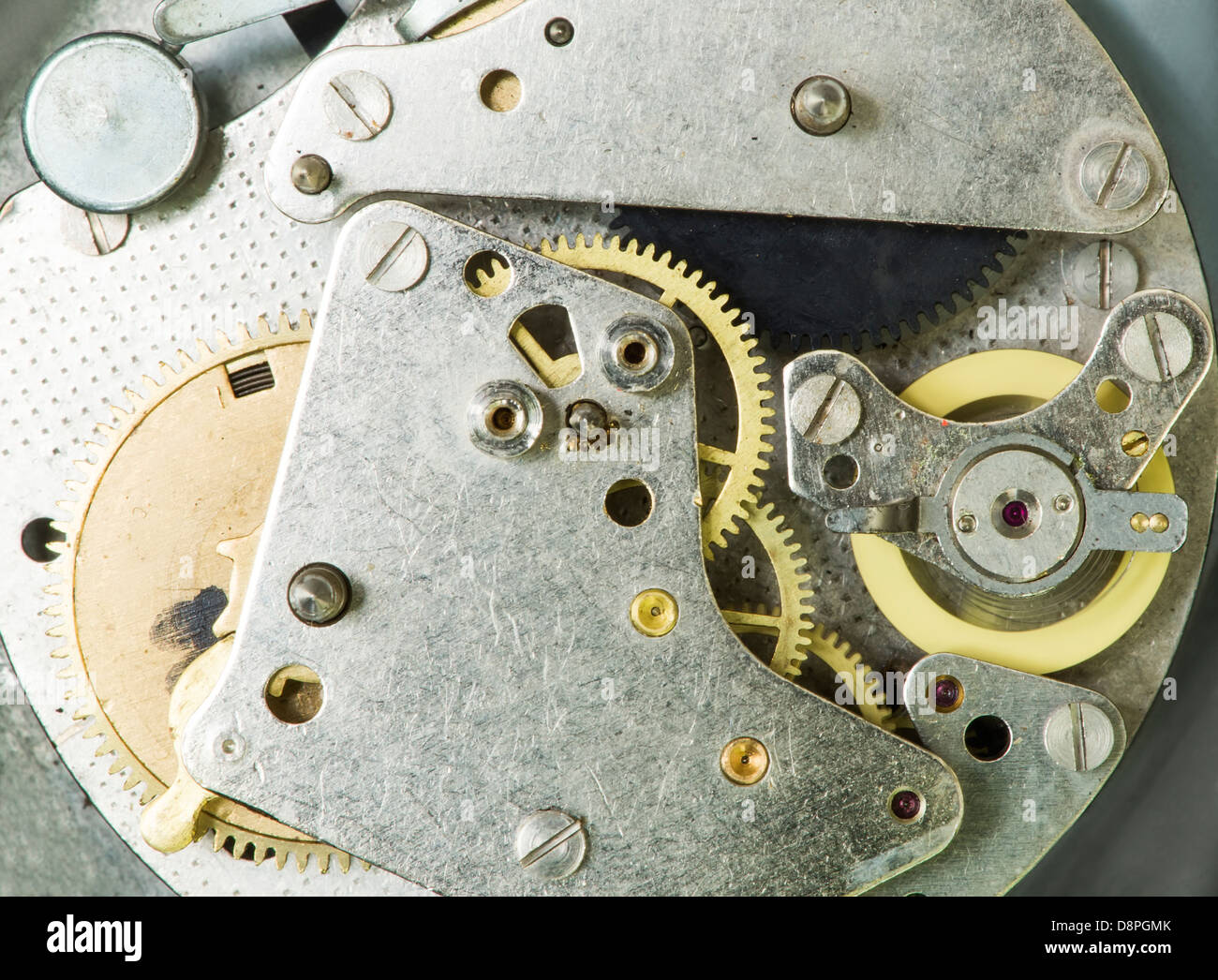 Mechanical clockwork close up Stock Photo - Alamy