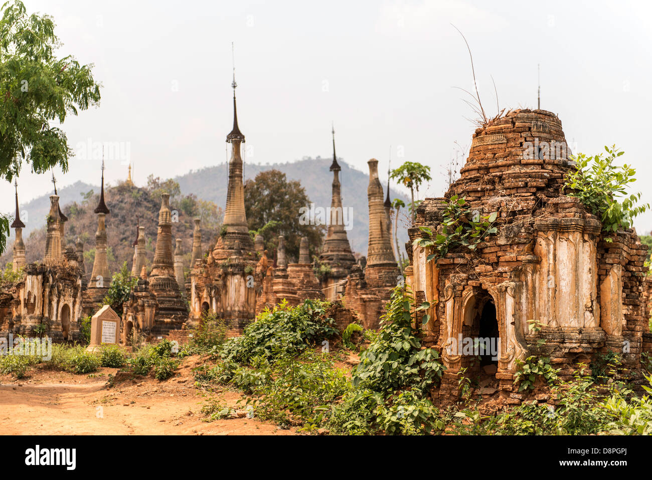 The Stupas at Indein Burma Myanmar Stock Photo - Alamy