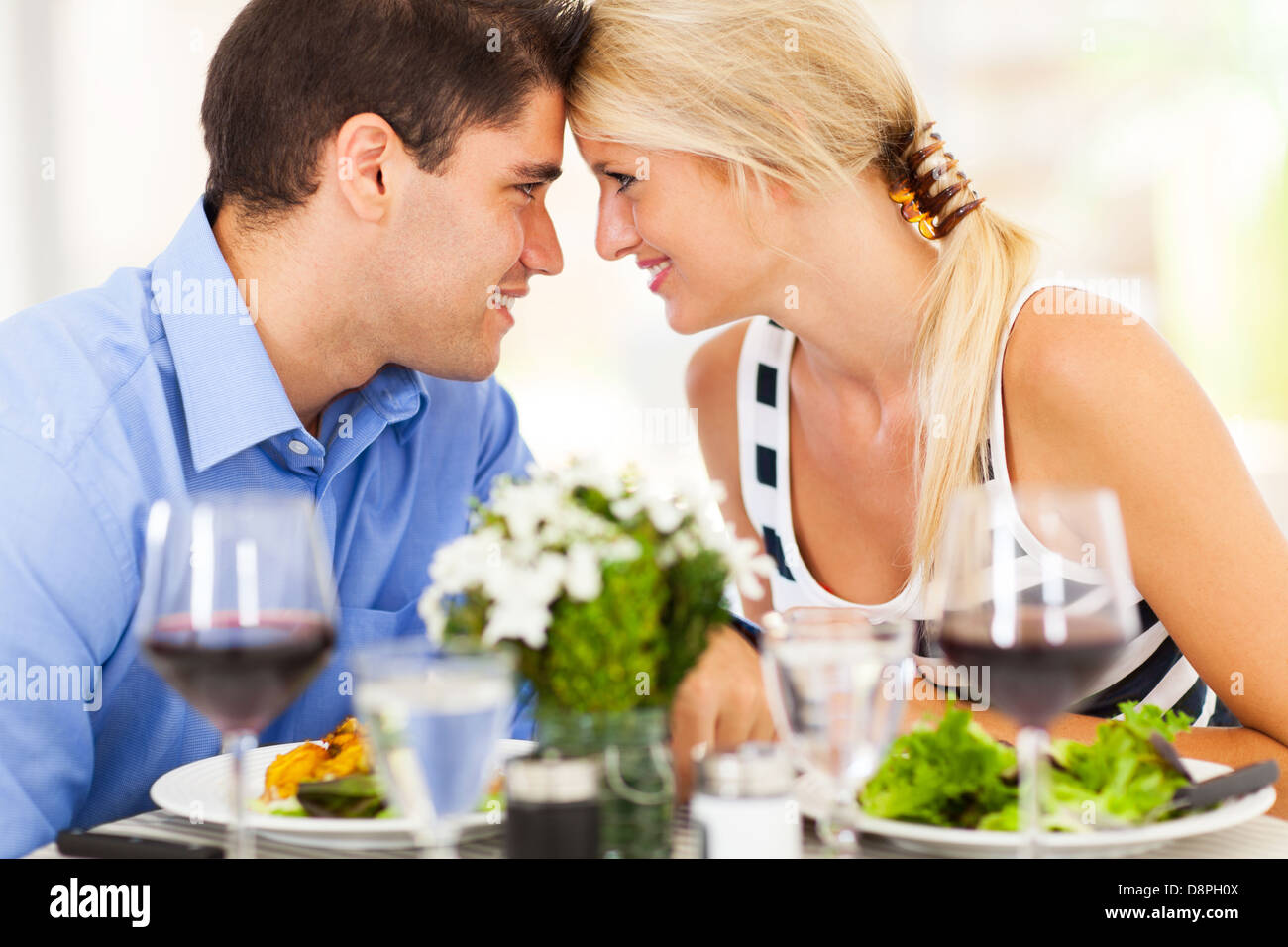 loving young couple dining out in restaurant Stock Photo - Alamy