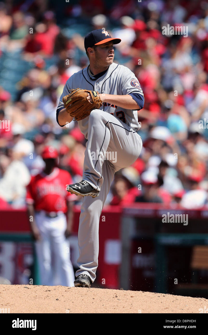 Anaheim, California, USA. 2nd June 2013. Houston Astros starting ...