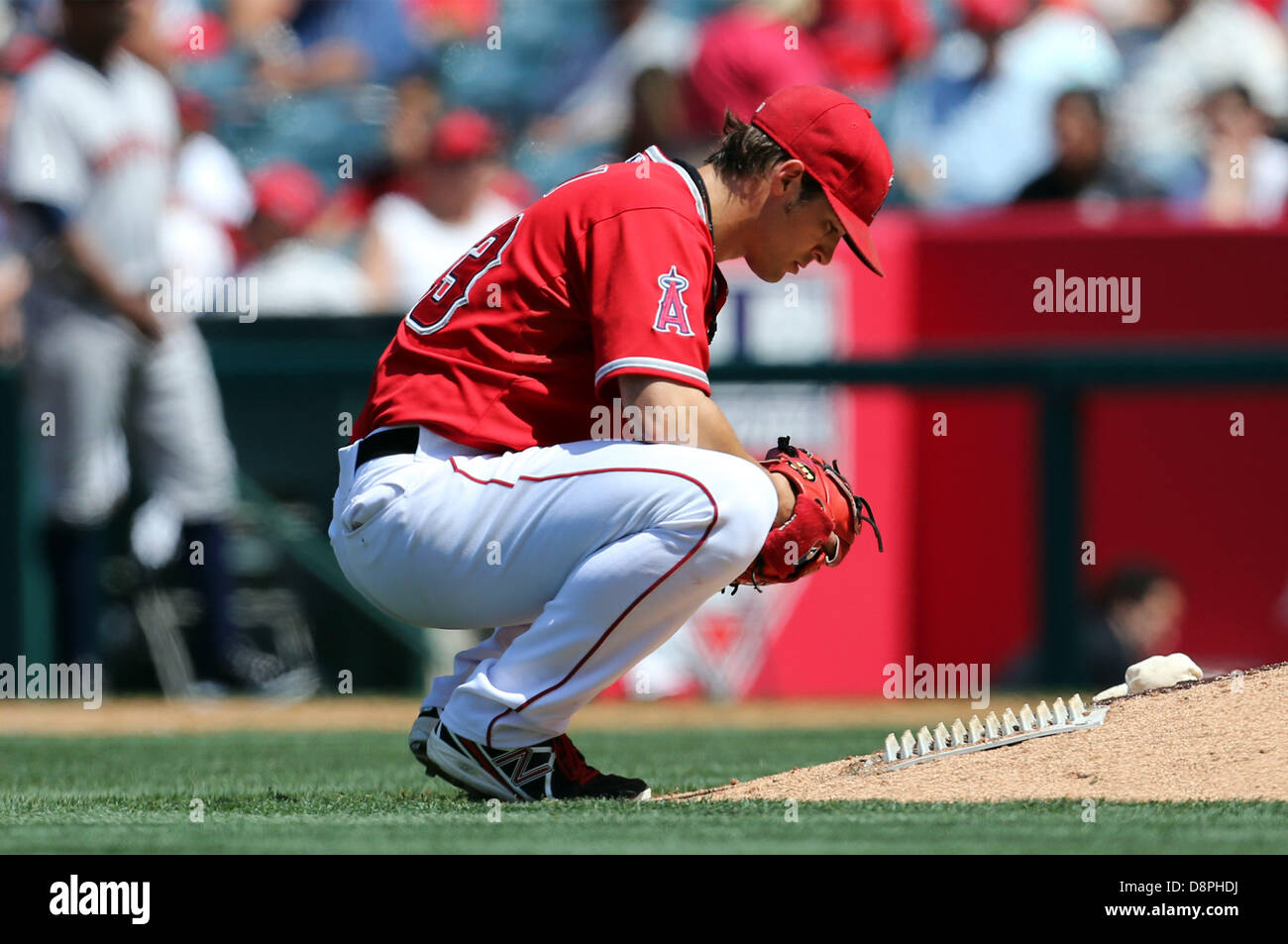 Anaheim, California, USA. 2nd June 2013. Los Angeles Angels starting ...