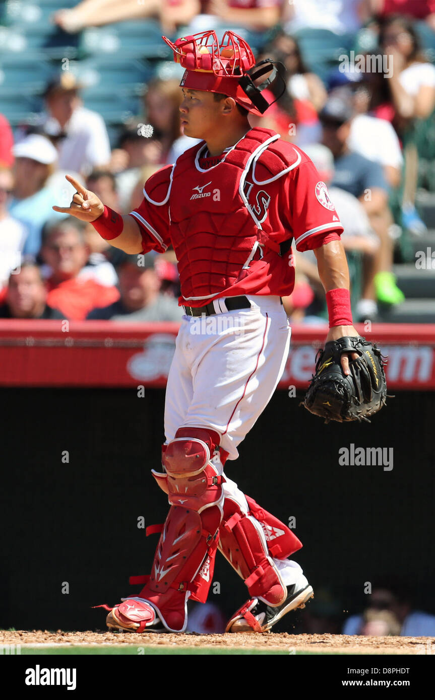 Houston los angeles angels mlb angel stadium hi-res stock photography ...