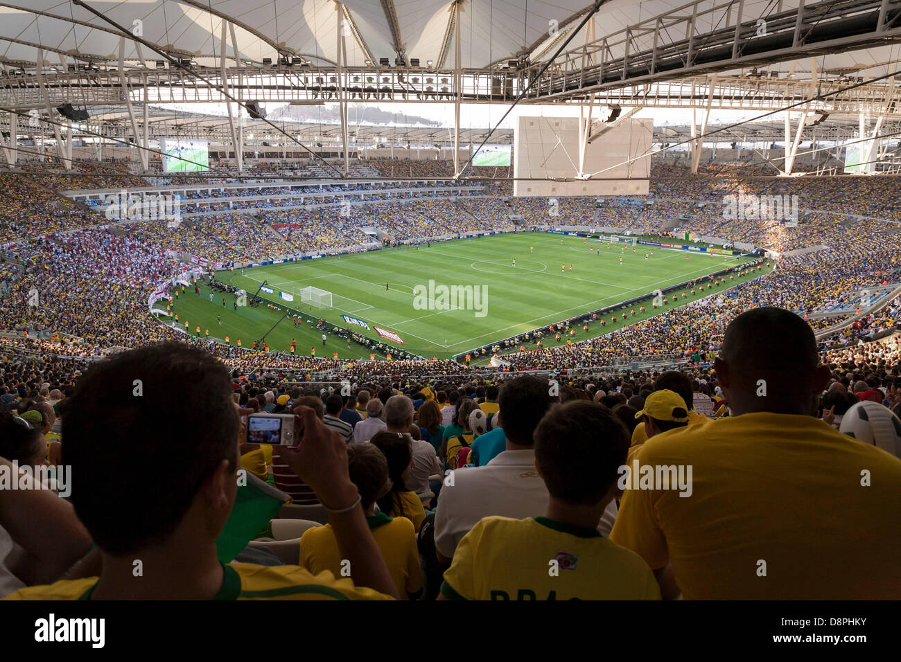 England playing Brazil in a friendly game in the new Maracana Stadium ...