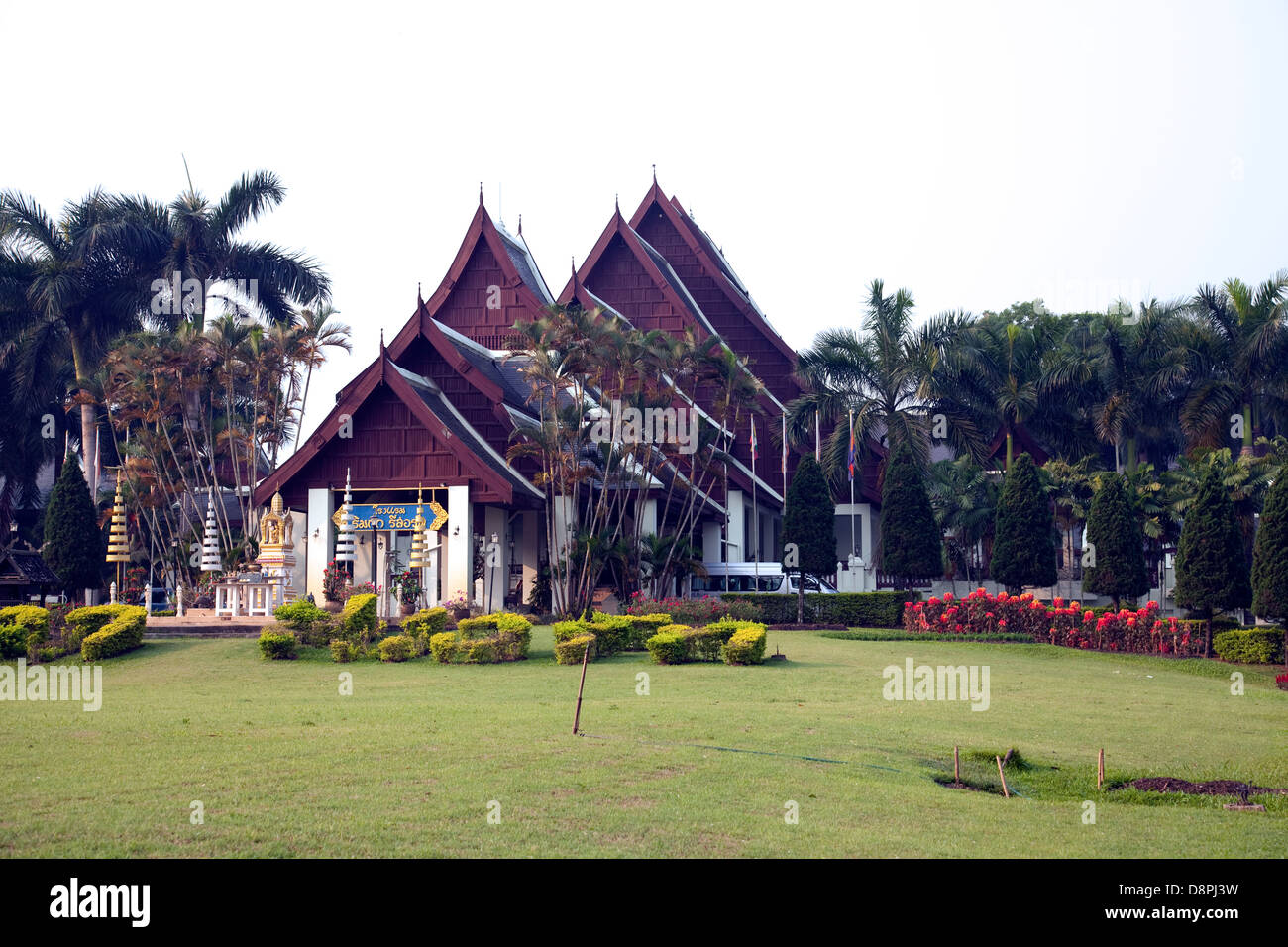 Rimkok Hotel and grounds, Chiang Rai, Thailand Stock Photo - Alamy
