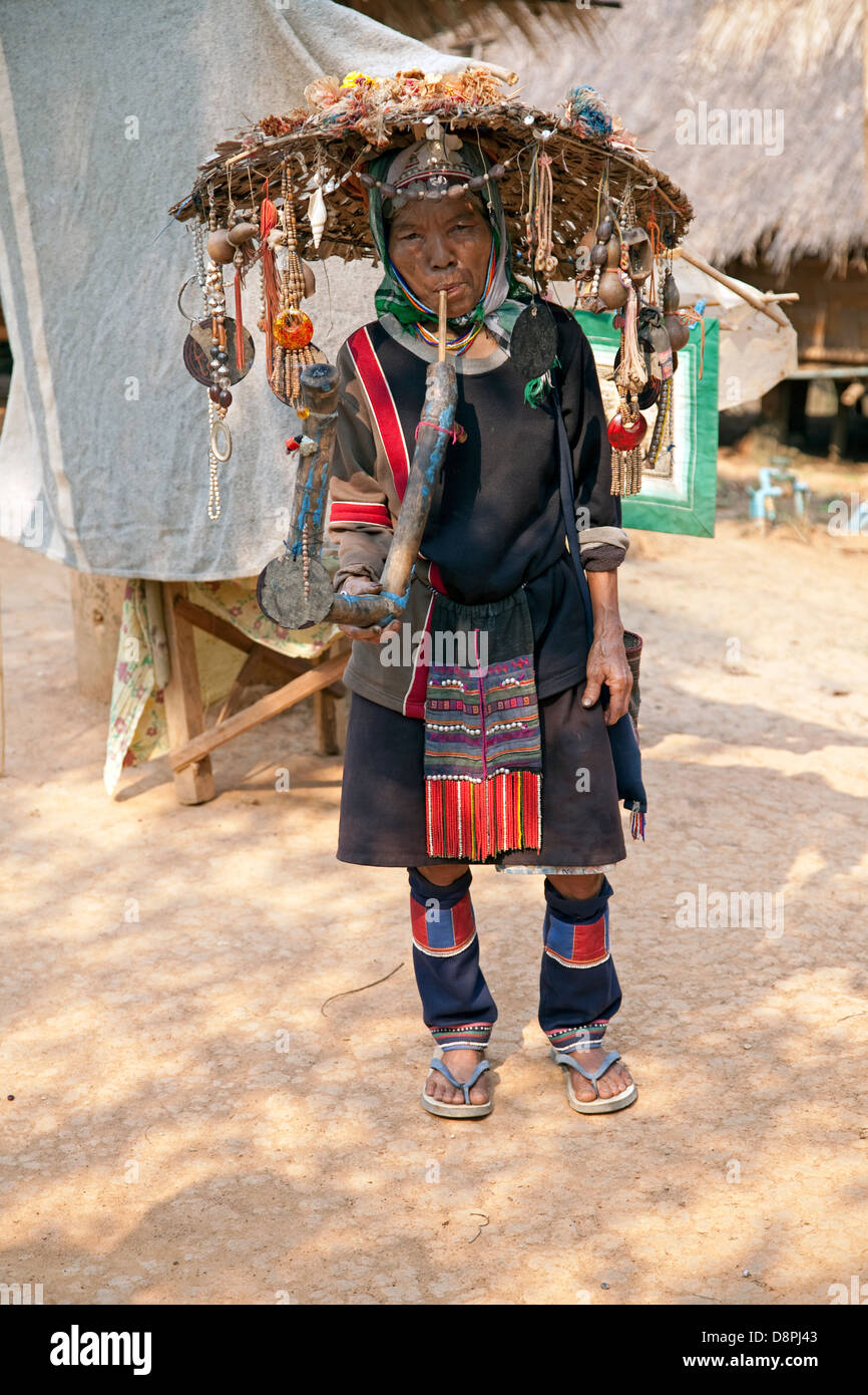 Traditionally dressed woman near Chiang Rai, Thailand Stock Photo - Alamy