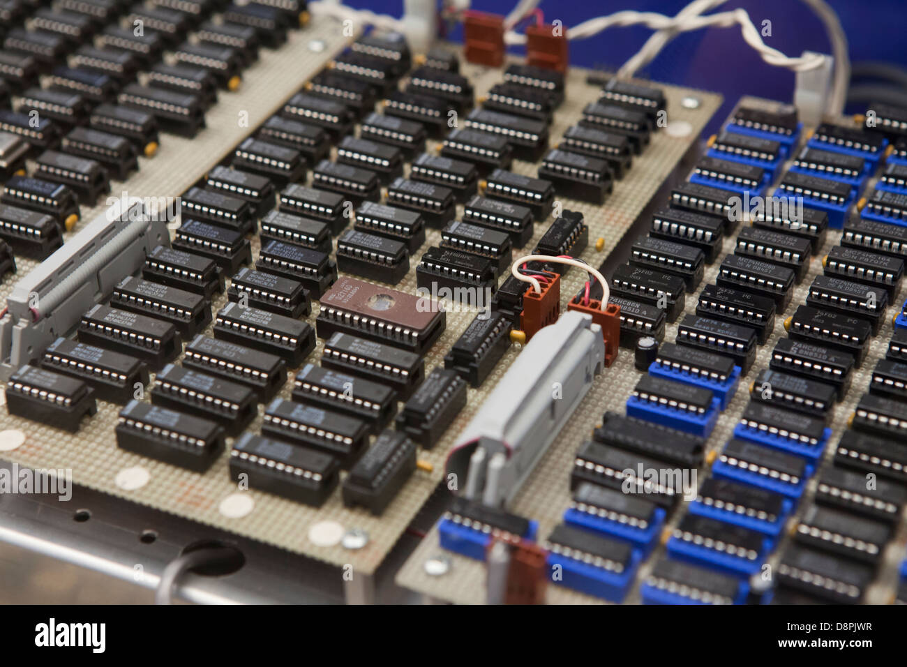 Group of IC chips on circuit board Stock Photo - Alamy