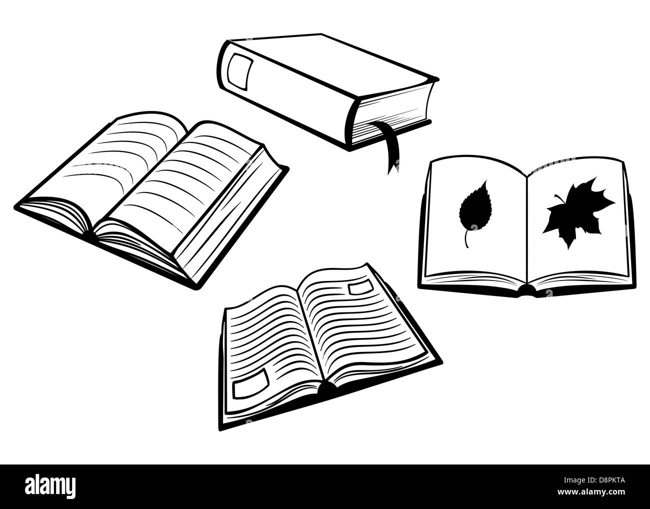 Text books studying Black and White Stock Photos & Images - Alamy