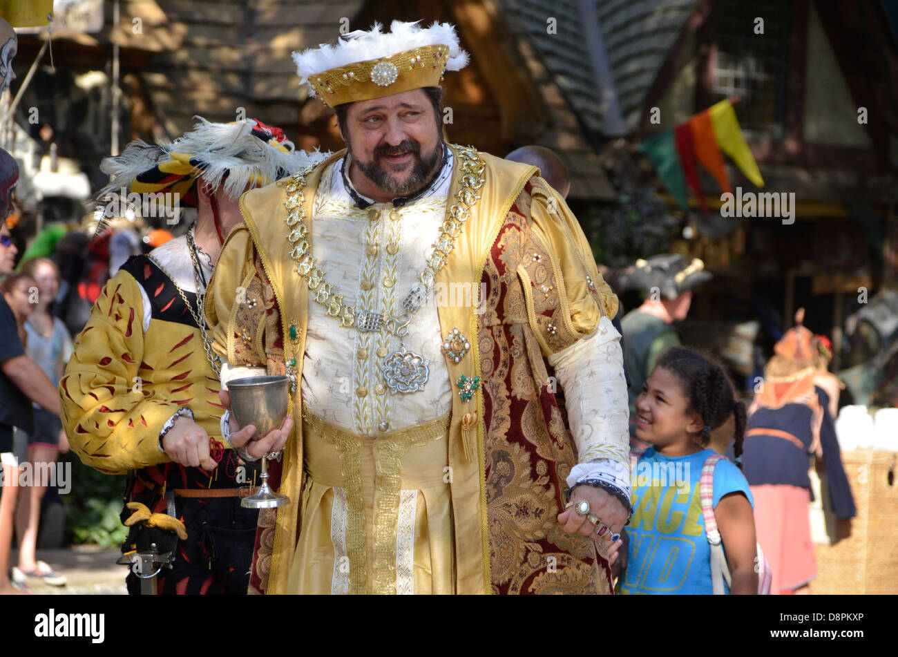 man dressed as medieval king at Renaissance Festival Stock Photo - Alamy