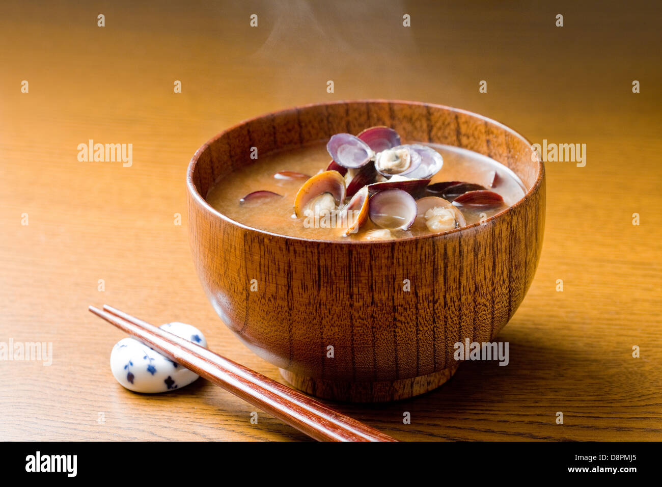 Miso soup with clams Stock Photo - Alamy