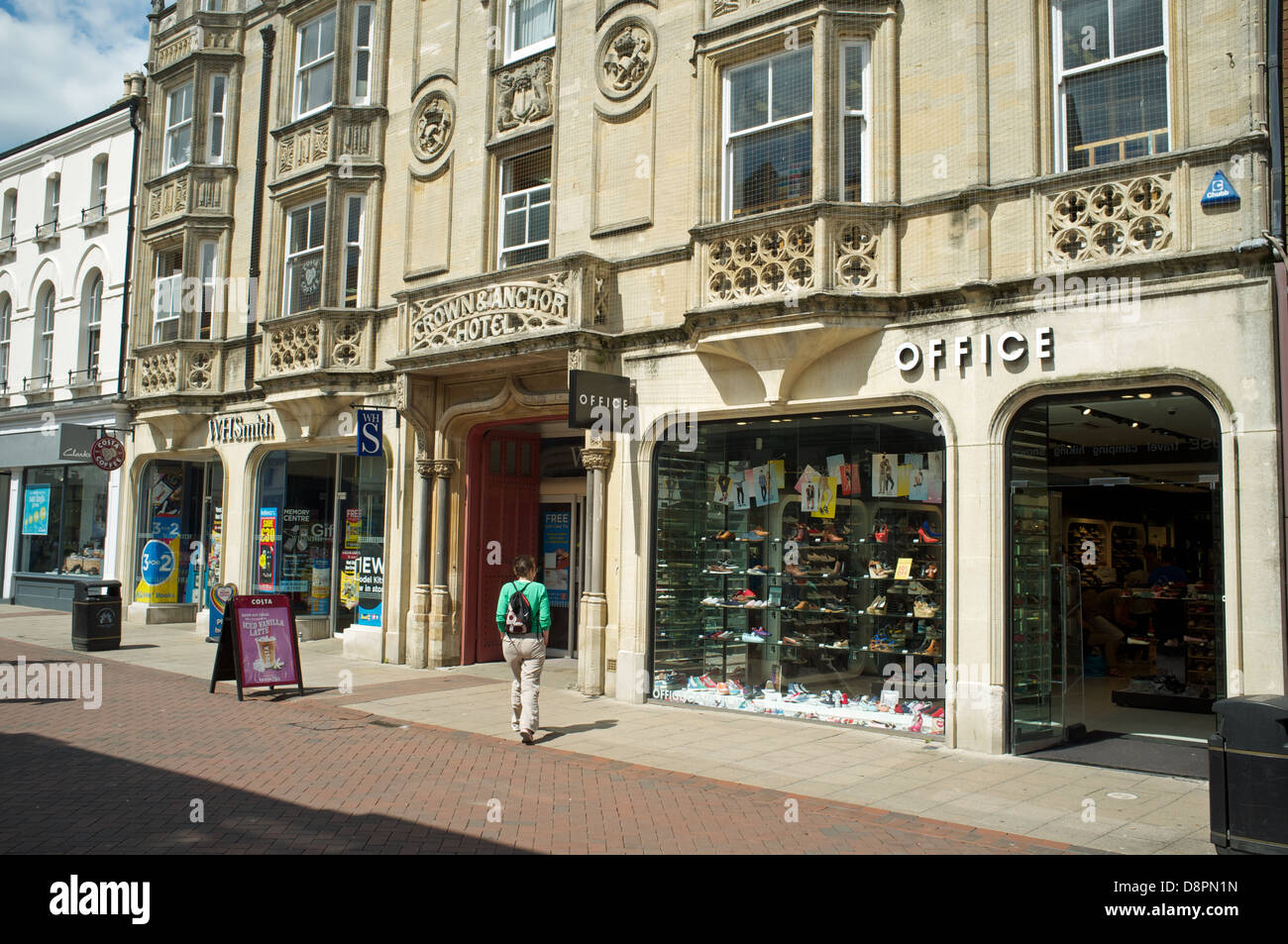 Former Crown and Ancor hotel, now used for retail outlets, Ipswich ...