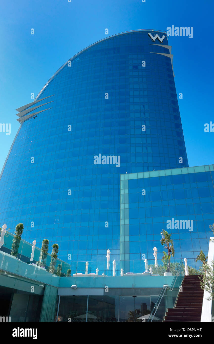The modern high rise W hotel Barcelona Stock Photo - Alamy