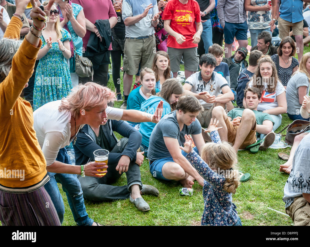 The audience listening & dancing to FOS Bros performing on day 2 of the ...