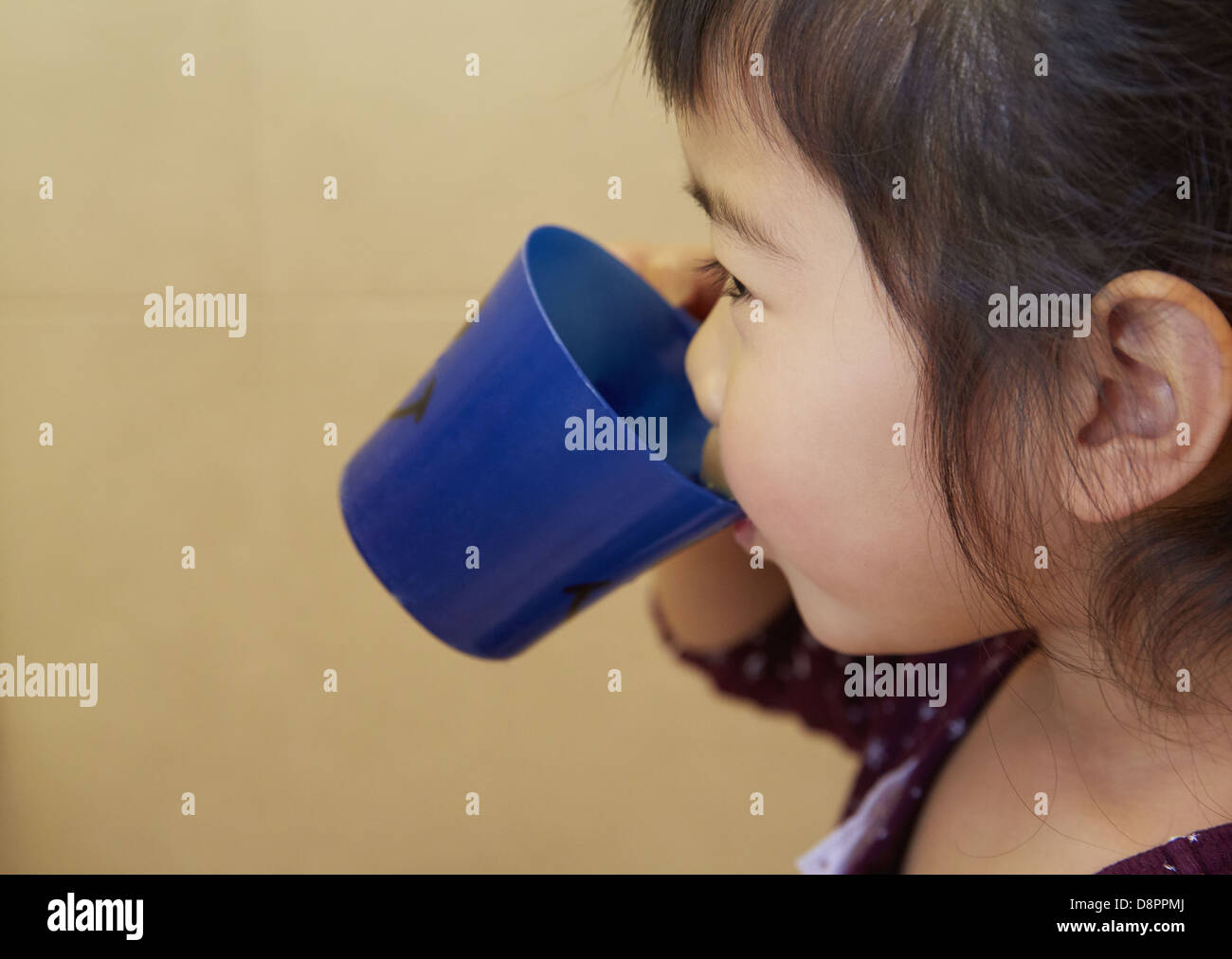 Girl rinsing mouth Stock Photo - Alamy