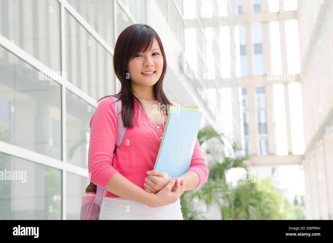 A portrait of an Asian college student on campus Stock Photo - Alamy