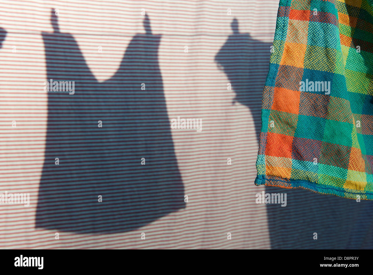 Laundry hanging on clothes-line Stock Photo - Alamy