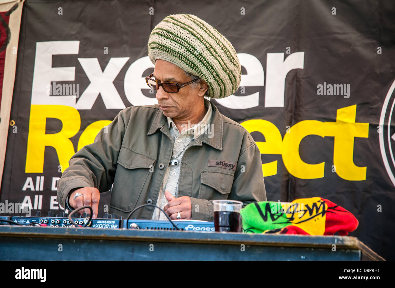 Don Letts performing a DJ set at the Exeter Respect Festival 2013 in ...