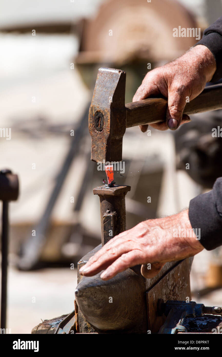 Iron forging a close up Stock Photo - Alamy