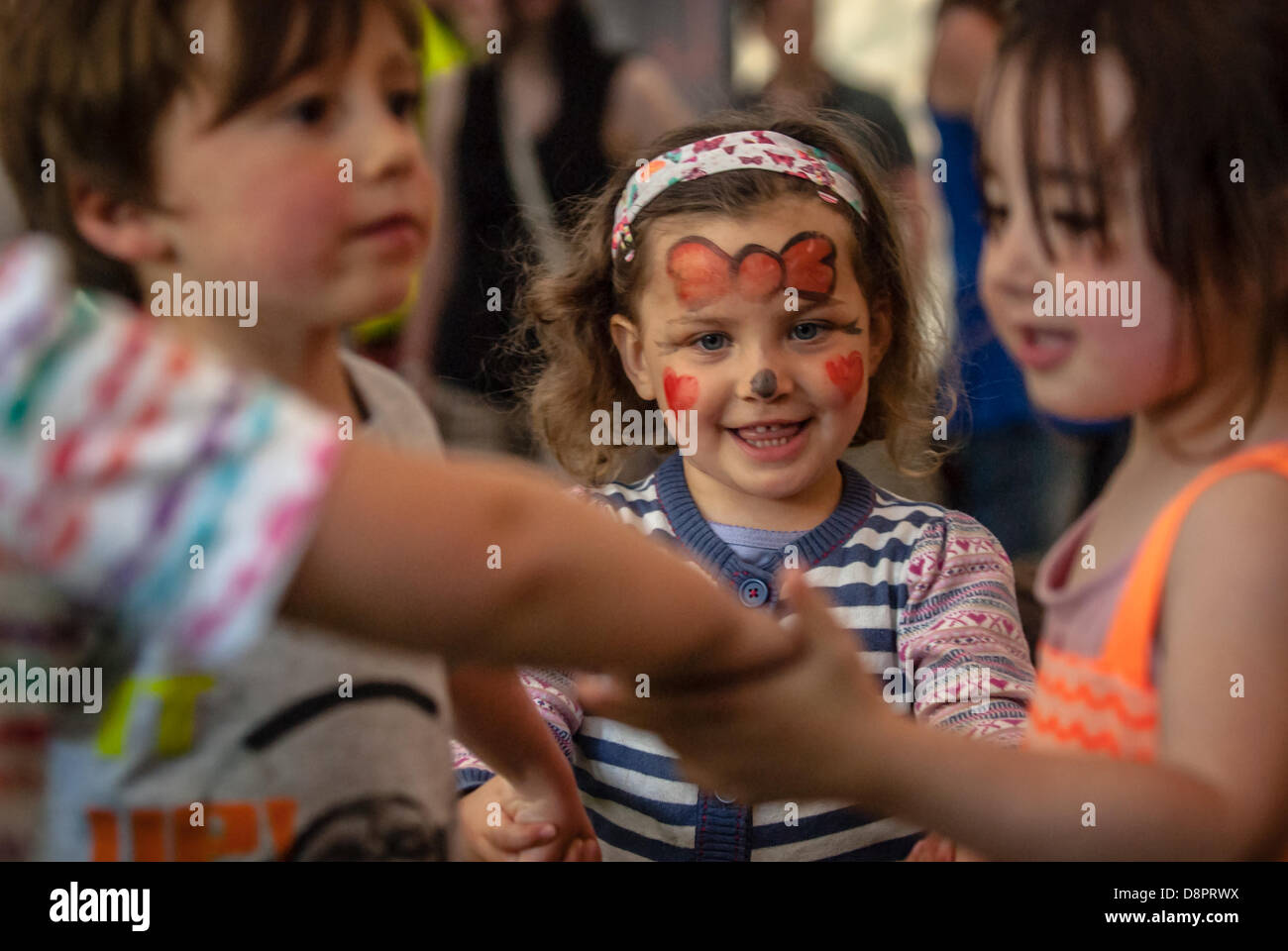 Children dancing at the Exeter Respect Festival 2013 in Belmont Park ...