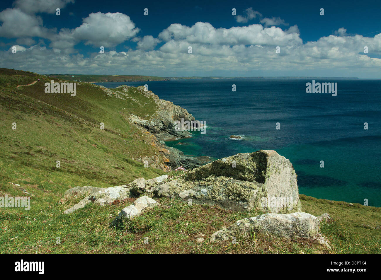Looking towards the Lizard Peninsula from Cudden Point near ...