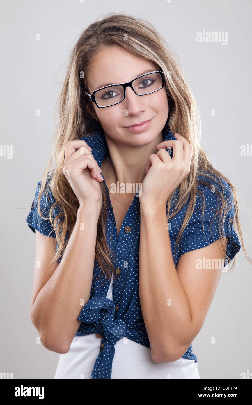 Glasses and casual wear hi-res stock photography and images - Alamy