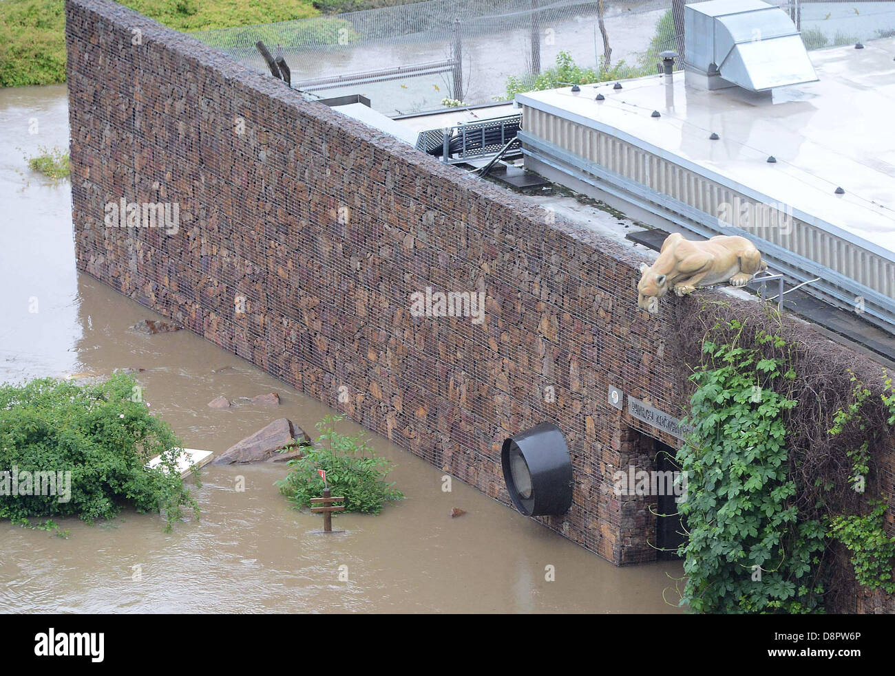 Prague, Czech Republic. 3rd June 2013. Zoo Prague flooded by swollen ...