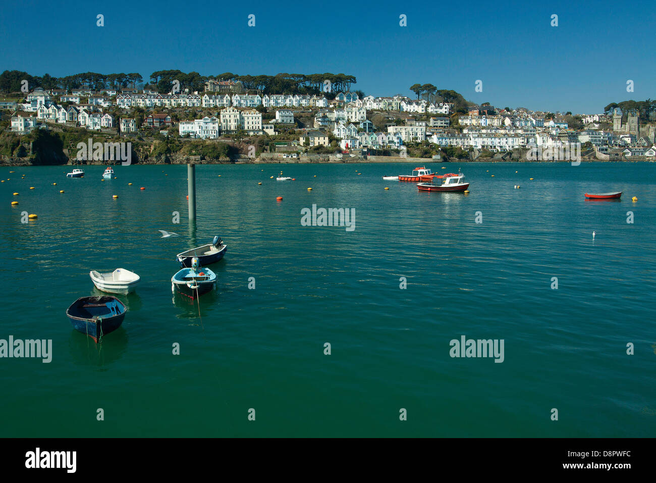 Fowey and the River Fowey from Polruan, Cornwall Stock Photo - Alamy