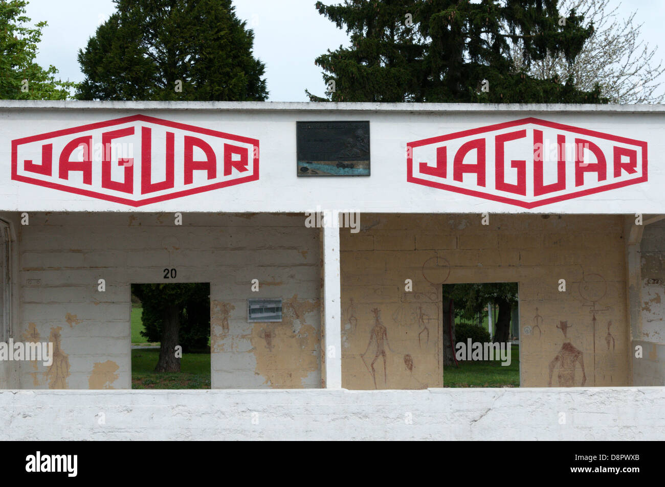 The remains of part of the pits of the Reims-Gueux Racing Circuit in ...