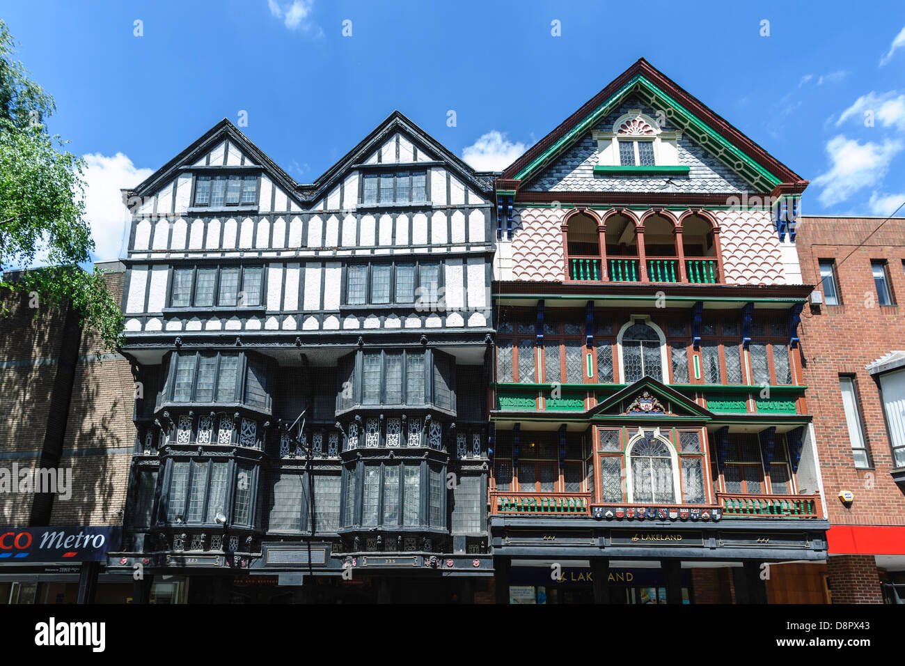 Tudor timber-framed buildings in the centre of Exeter Devon UK Stock ...