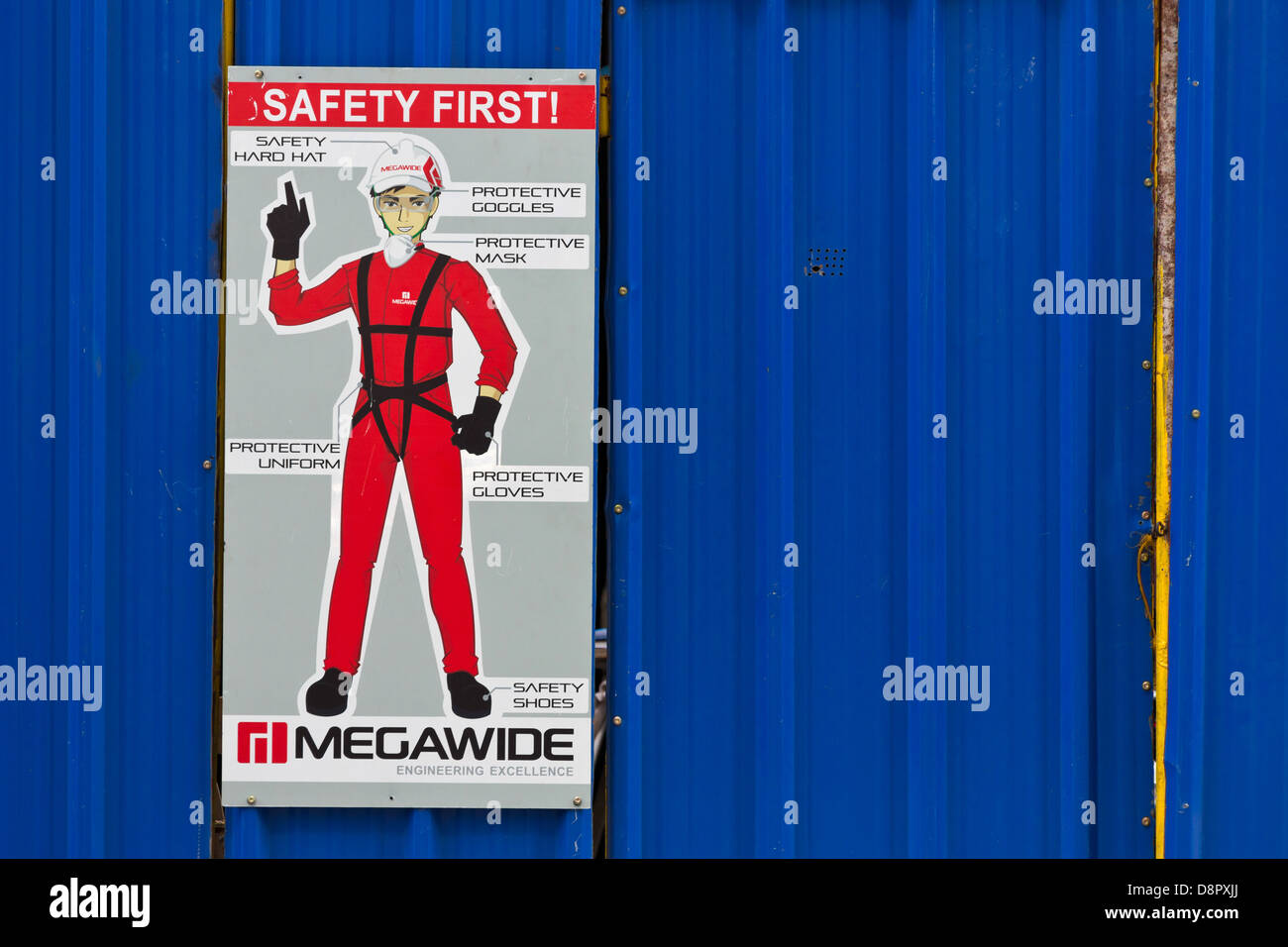 Warning Sign on a Construction Site in Makati City in Manila ...
