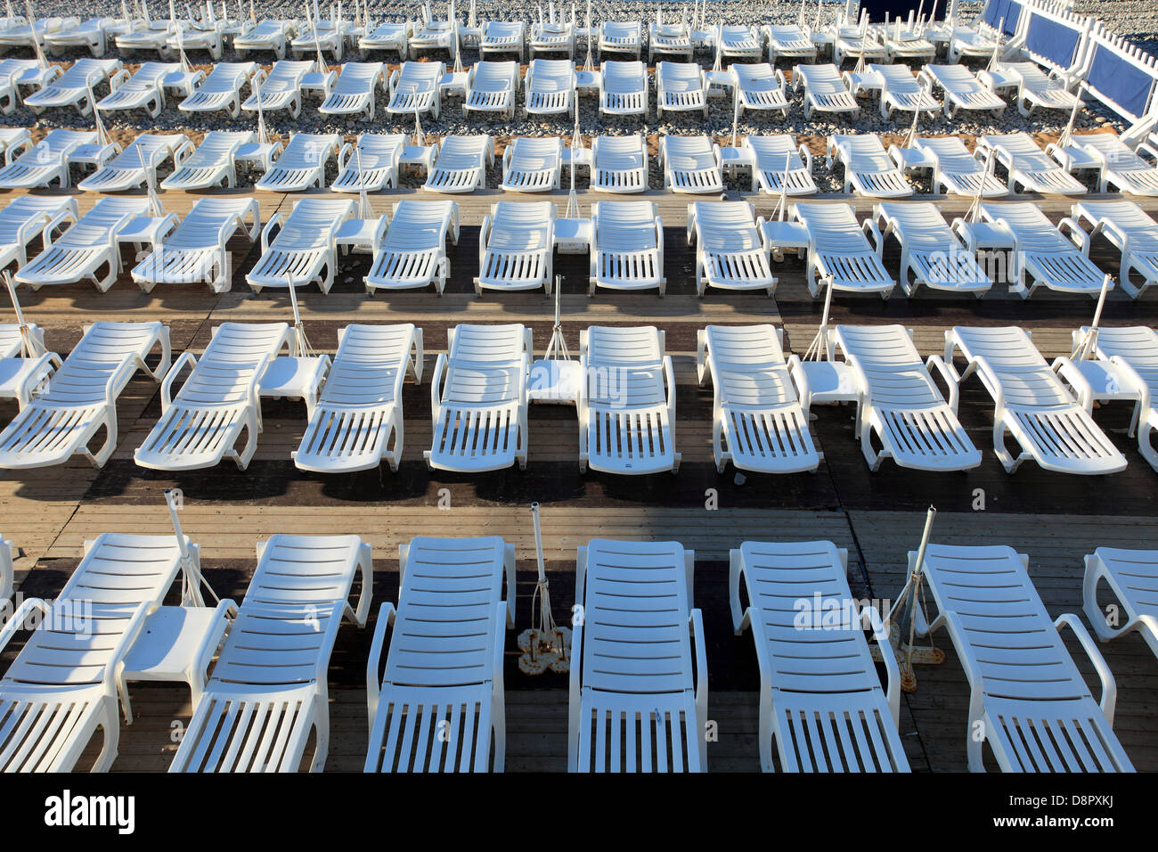 Empty beach in Nice, French Riviera, France Stock Photo - Alamy